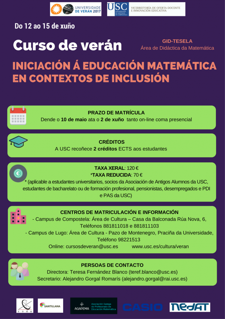 Mathematics education in inclusion contexts workshop – EAMARE-STEAM